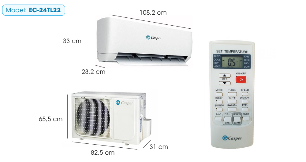 Casper Air Conditioner EC-24TL11 (2.5Hp)