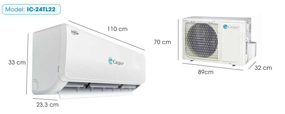 Casper Air Conditioner Inverter IC-24TL11 (2.5Hp)