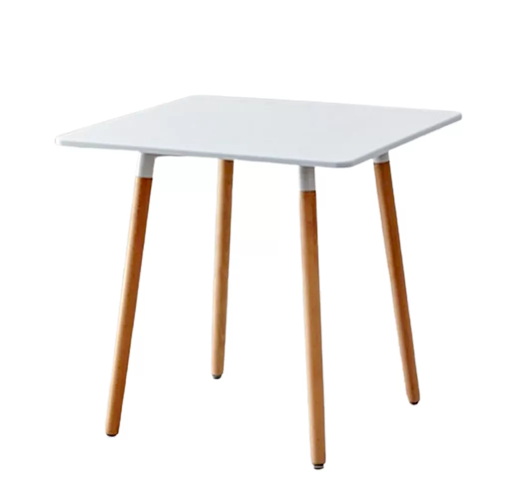 Dining table, square coffee tables with 4-wooden legs 20154A (60cm)